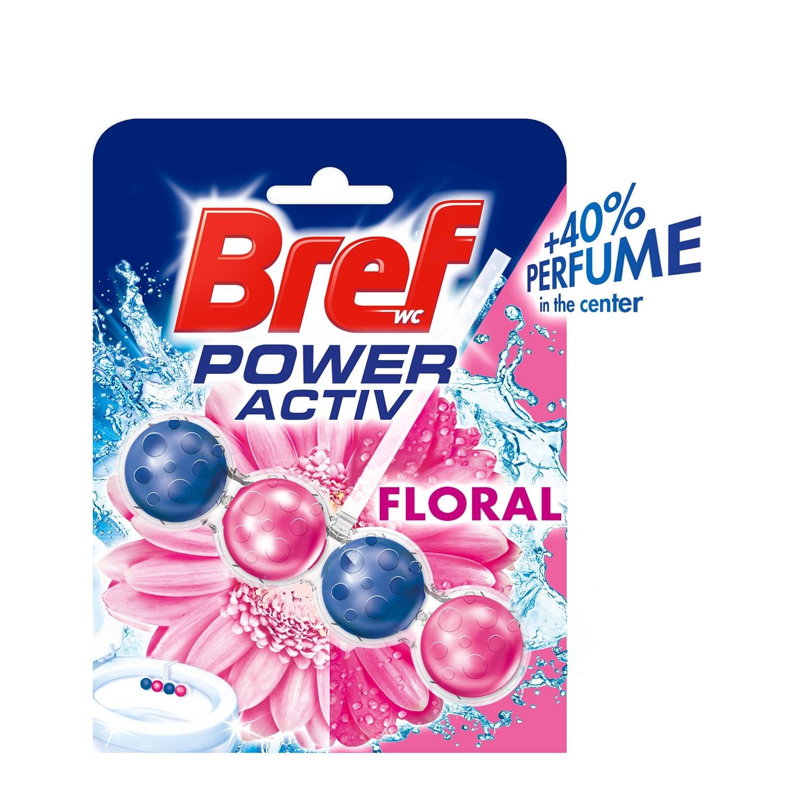 Υγρό Μπλοκ Bref WC Power Active Floral 50gr