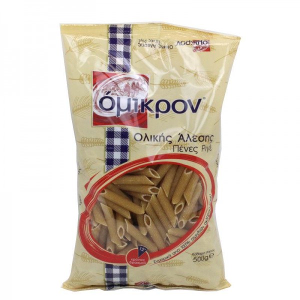 Πέννες Ριγέ Ολικής Άλεσης Όμικρον 500gr