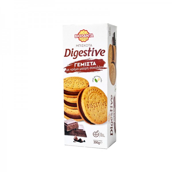 Μπισκότα Digestive Γεμιστά με Κρέμα Μαύρη Σοκολάτας Βιολάντα 200gr