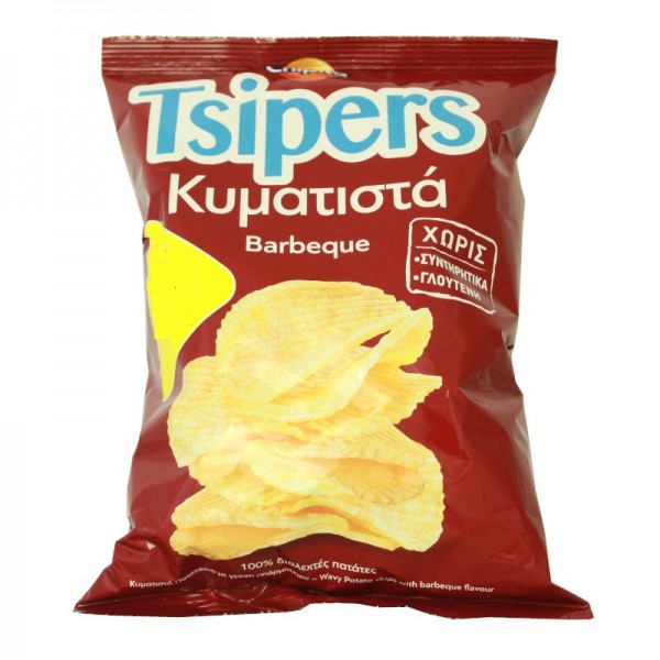 Πατατάκια Κυματιστά Barbeque Tsipers Chipita 105G