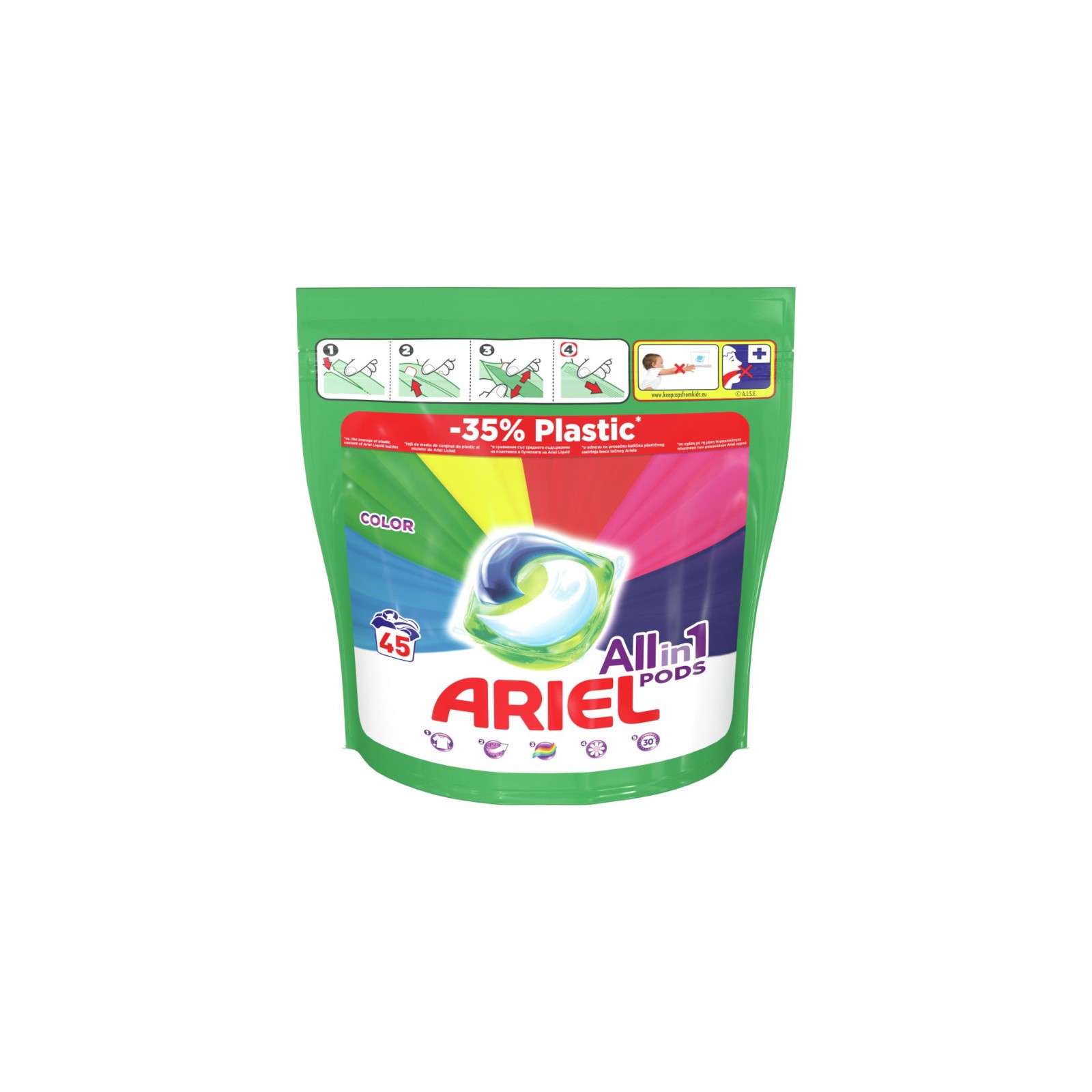 Κάψουλες Πλυντηρίου Ariel Allin1 Pods Color 45 Πλύσεις