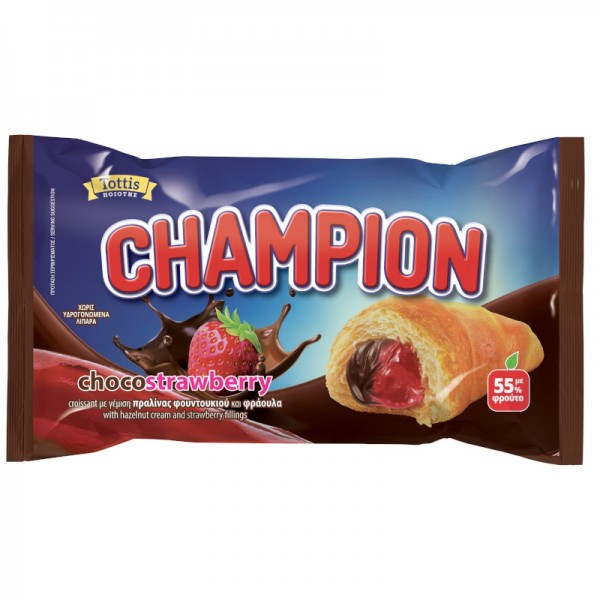 Κρουασάν με Γέμιση Σοκολάτα & Φράουλα Champion 70gr